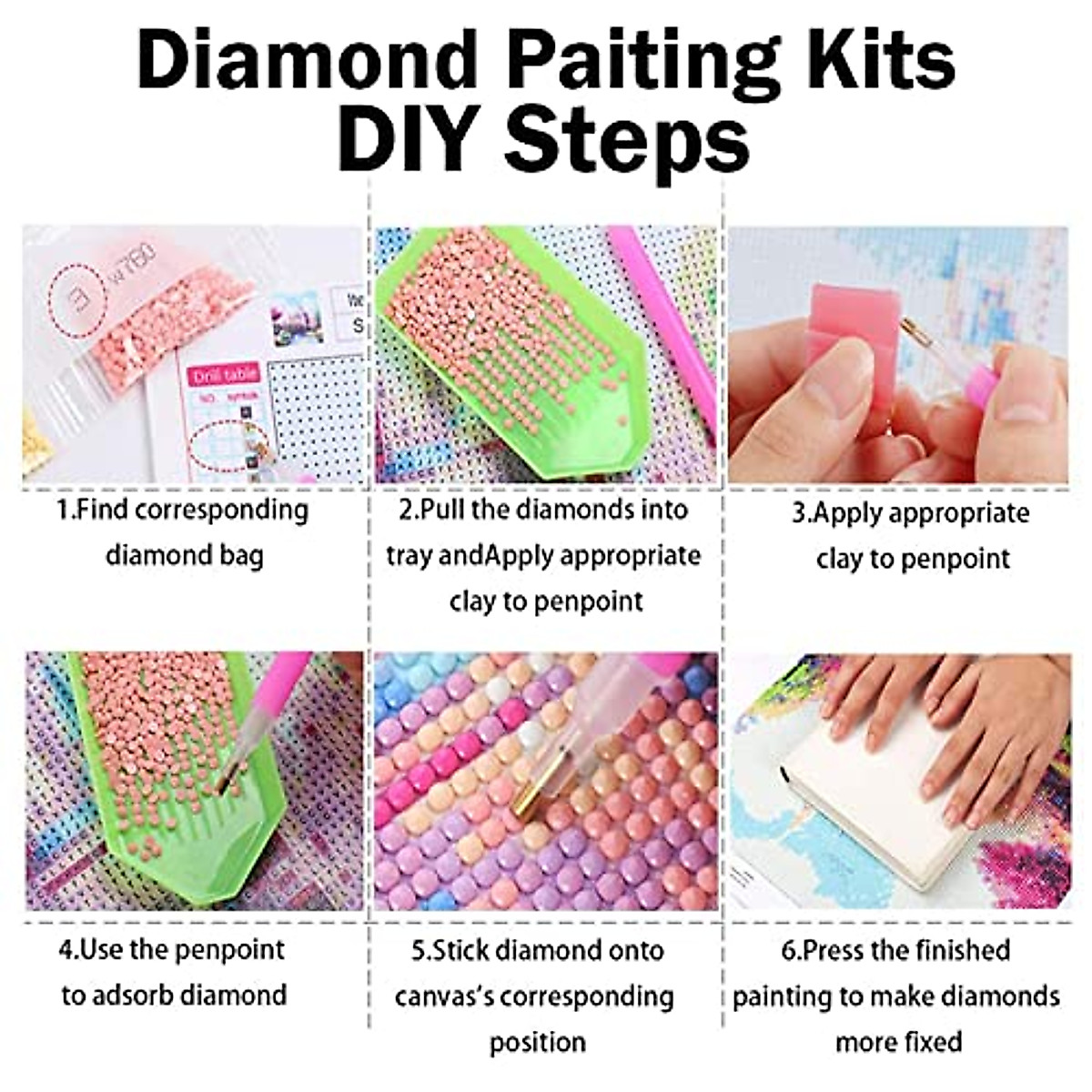 hkejoi Stitch Diamond Painting for Adults, Stitch Diamond Art Kits Round Full Drill Gem Art Kits Perfect for Home Wall Decoration 12 * 16 inch