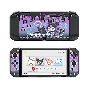 YOCORE Cute Slim Switch OLED Protective Case Cover Dockable Protective Case Compatible with Switch OLED,Anti-Scratch and Shock-Absorption Design Cover Skin -KLM Play Time