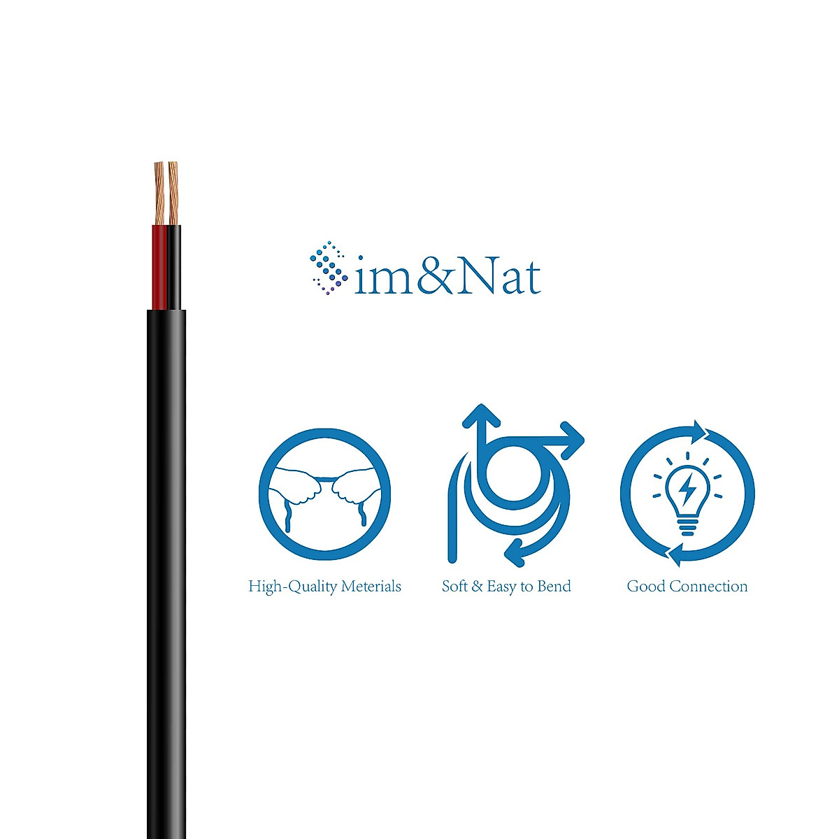 SIM&NAT 20AWG 10Ft 2.1mm x 5.5mm Male to Female DC Extension Wire Power Jack Adapter Barrel Plug Cable, Extension Wire for CCTV Security Camera, DVR, HDVD, LED Strip Light, Low Voltage Application