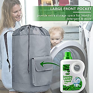 Laundry Bag Backpack Extra Large, 115L Laundry Backpack with Padded Shoulder Strap, Sturdy Travel Laundry Bag, Hanging laundry bag for College Dorm, Apartment, Durable Laundry Backpack Bag for Student