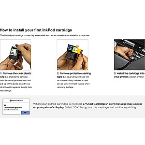 LD InkPods Ink Cartridge Replacement for HP 64XL High Yield (Black, 3-Pack with OEM Printhead) for Envy 6220, 6230, 6232, 6252, 6255, 6258, 7120, 7130, 7132, 7164, 7800, 7820, 7830, 7855, 7858, 7864