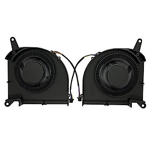 LANDALANYA New CPU + GPU Cooling Fan for Gigabyte Aorus 15G 15P RX7P RX7G 2021 RTX30 17G XB XC GIGABYTE AERO 15 OLED XB XD RP75SA Gigabyte Aero 17 XA HDR XB WA Series FNGT FNGS DC12V 1A (9mm Thick)
