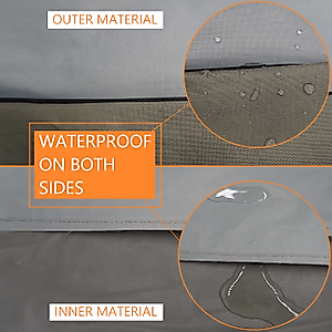 MODERN WAVE - Extra Thick Air Conditioner Cover for Outside Units - Durable Winter, Waterproof Full AC Cover (Oxford, 29"x29"x36")