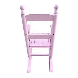 Goujxcy Kids' Rocking Chairs, Childrens Rocking Chair, Wooden Classic Rocker Chair Indoor Outdoor for Youth/Childs/Childrens Porch Rocker Chair for Living Room,Bedroom,Balconies, Porches (Pink)