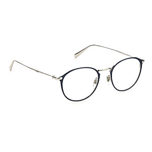 Levi's Men's LV 5001 Oval Prescription Eyeglass Frames, Matte Blue/Demo Lens, 50mm, 20mm