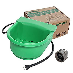 MODUODUO Automatic Heated Dog Bowl 1.3gal 100W Outdoor Thermal Water Dispenser Built-in Thermostat for Pet Livestock Cattle Sheep and Horse in Winter