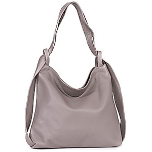 Women Leather Backpack/Purse- Handmade Convertible Hobo Shoulder Bag from Genuine Leather