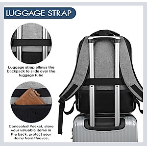 INNOSCENT Mini Smell Proof Backpack With Lock For Men/Women USB & Headphone Port (Light Grey)