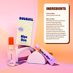 Nipple Cream For Breastfeeding - Nips Duo by Swehl | Includes Protective Spray (1.35 oz) & Soothing Balm (0.5 oz) | Safe for Nursing | Baby Shower Gifts for New Moms | Baby Registry Must-Have