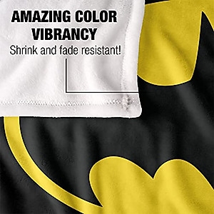 Batman Classic Logo Officially Licensed Silky Touch Super Soft Throw Blanket 50" x 60"