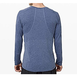 Lululemon Athletica Lululemon Mens Metal Vent Tech Long Sleeve Shirt(Midnight Shadow/Tempest, L)