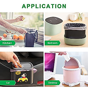 Waikas Small Trash Bags 2.6 Gallon, 110 Counts, 40 * 48cm, 3g/pcs, Unsented, Clear