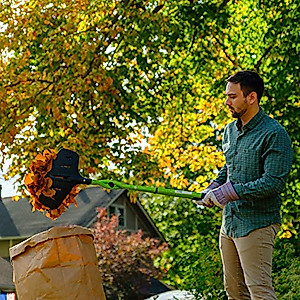 Earthwise 50002 Gator Grabber Telescoping Leaf Clean-Up Tool, Green/Black