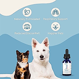 PranaPets Respiratory Support Supplement for Dogs & Cats | Naturally Promotes Optimal Respiratory Function in Pets | Safely aids with Symptoms of Seasonal Allergies