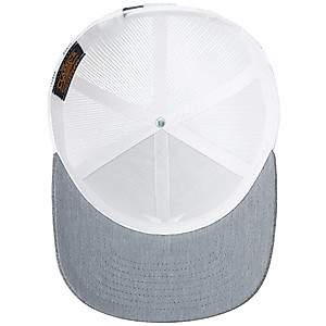 Hurley Men's Caps - Del Mar Mesh Panel Baseball Cap Trucker Hat - Snap Back Hats for Men, Cool Grey Heather