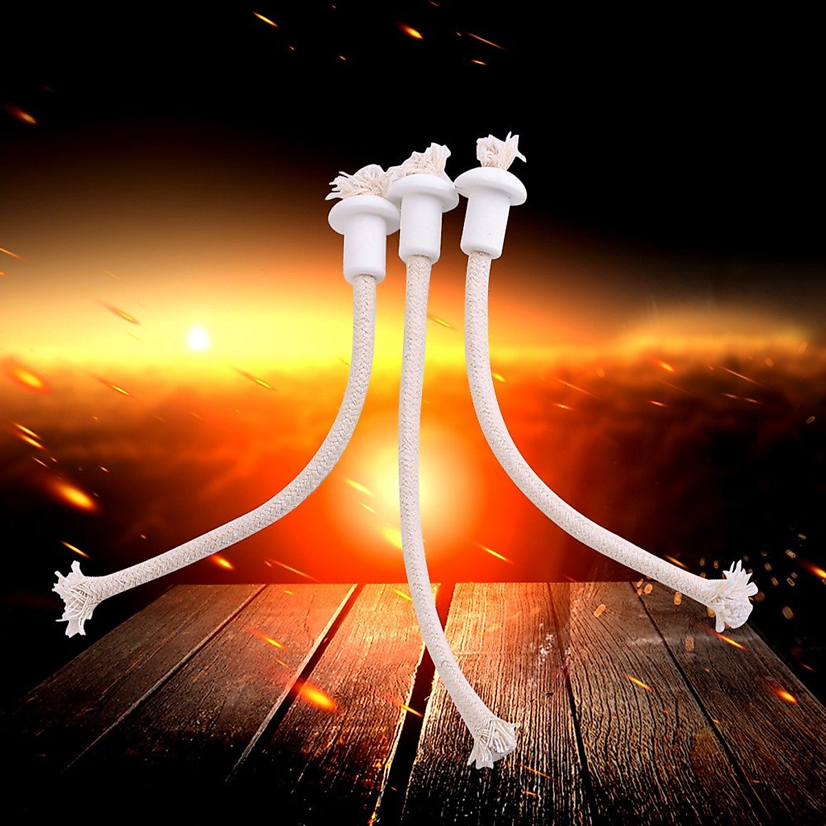 7 Pcs Oil Lamp Wick - Delaman Alcohol Lamp Wick Replacement Vintage Kerosene Lamp Wick Ceramic Lamp Accessories Oil Candle Lamp for Ceramic Heat,Experimentation and Lighting 7.2in