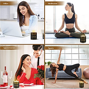 WarmEmbrace Lavender Scented Candles, 9 Oz Jar Candles for Home, Office, Meditation, Yoga, Candles for Women & Men, Birthday, Anniversary, Valentine's Day Present, Elegant Decorative Accent