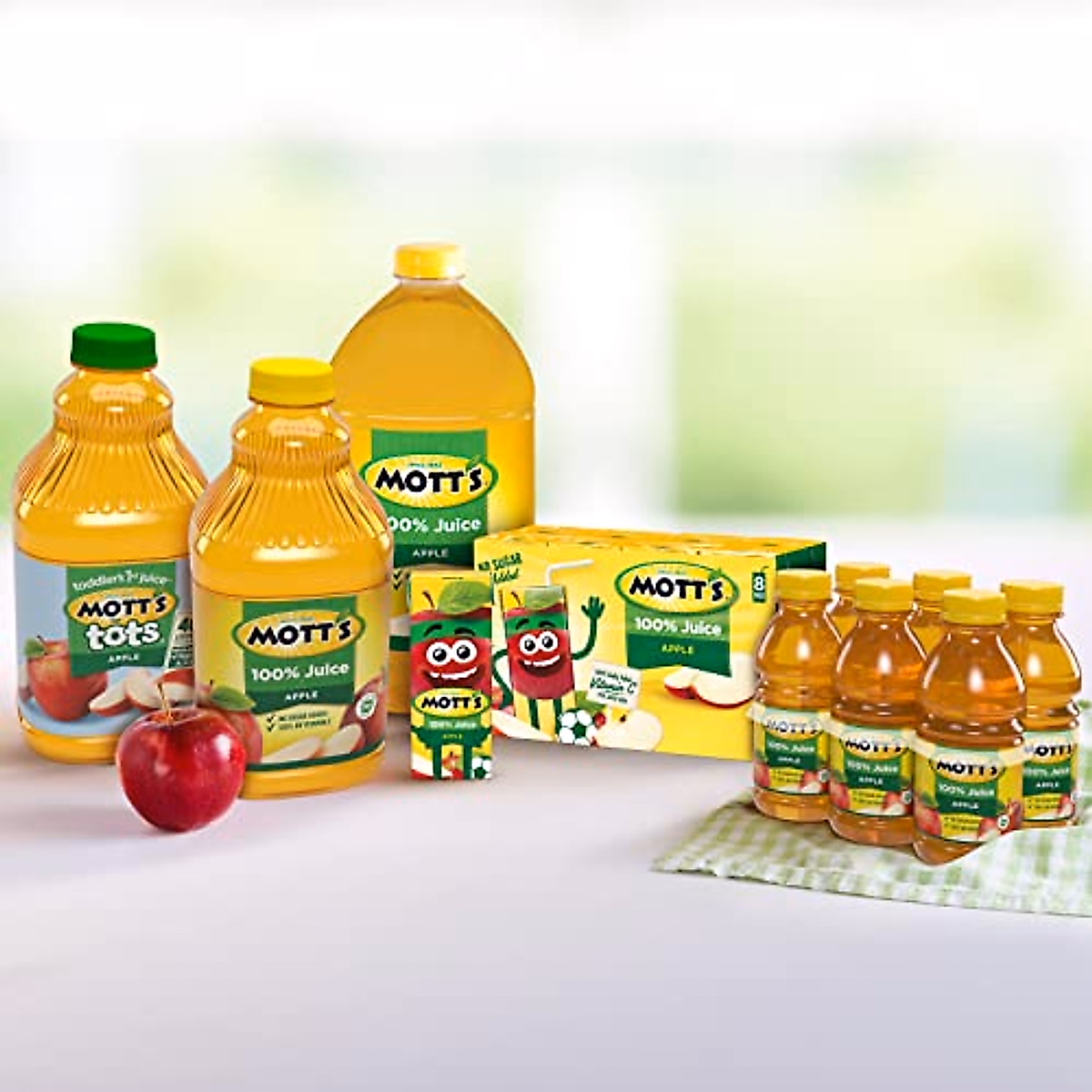Mott's 100% Original Apple Juice, 6.75 Fl Oz Boxes, 32 Count (4 Packs Of 8), 2 Servings Of Fruit, 100% Fruit Juice, Gluten-free, Caffeine-free, Kosher, Contains No Artificial Colors Or Sweeteners