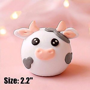 JeVenis Cute Cow Cake Decoration Farm Animal Birthday Cow Cake Topper for Baby Shower Party Decorations