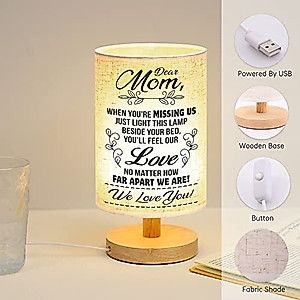 WSYEAR Mothers Day Birthday Gifts for Mom from Daughter Son-Table Lamp Mom Gifts from Daughters Night Light Anniversary Presents for Mother Women