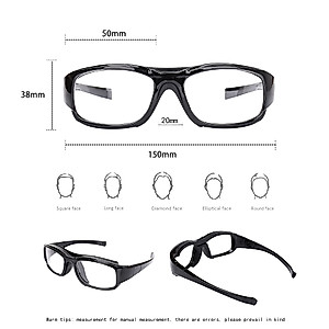SooGree Sport Goggles Glasses Squash & Racquetball Goggles Basketball Glasses Adjustable Strap Resistant Impact