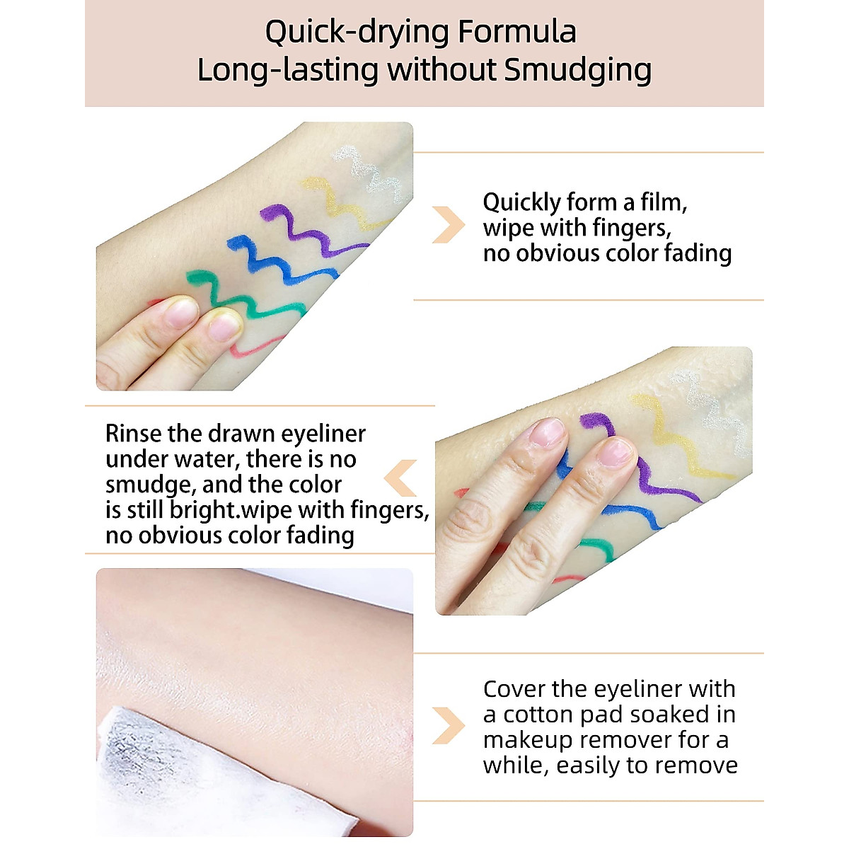 Gold Glitter Eyeliner Liquid Liner-1Pcs Gold Metallic Satin Shimmer Sparkling Colored Eye Liner Eyeshadow Makeup Pen, Long Lasting High Pigmented Waterproof Smudge-proof Eyeliner Pencil,Gift for Women