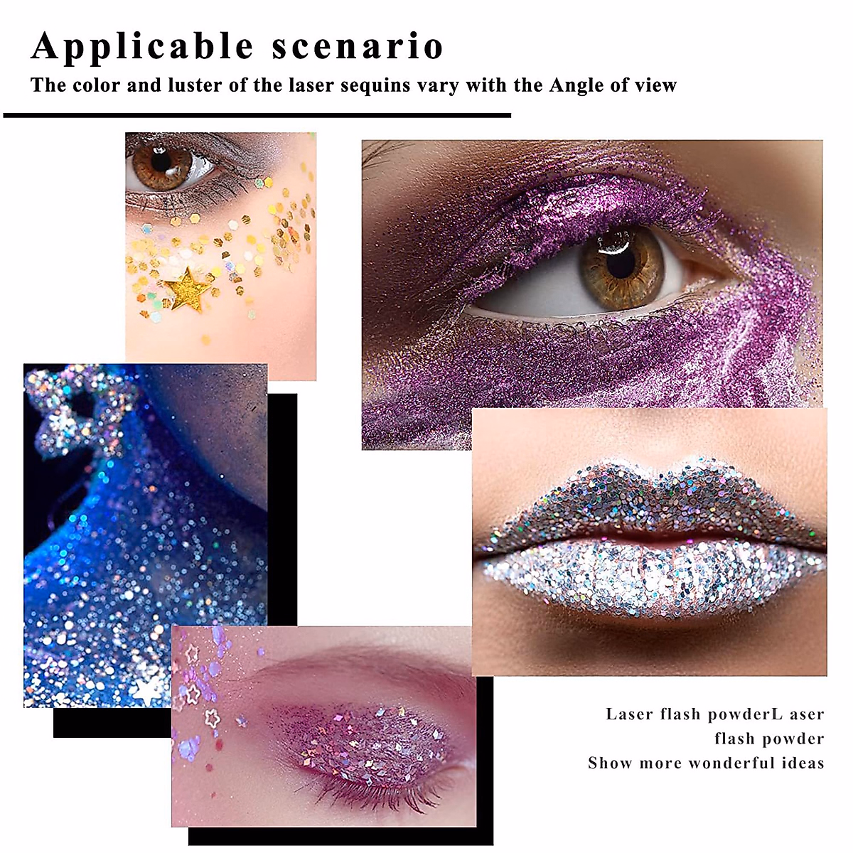 CCbeauty Hot Pink Body Glitter,Face Glitter Gel,Singer Concerts Music Festival Rave Accessories,Sequins Glitter Face Paint,Chunky Glitter for Eye Lip Hair,Sparkling Holographic Gel for Women,50ml