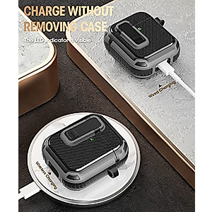 Koaichi for AirPods 2nd/1st Generation Case, Full-Body Ultra-Hard Shell Protective Cover with Lock, Powerful Drop Protection, Well Built Case Designed for AirPods 2/1, Black