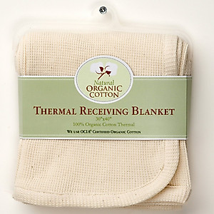 American Baby Company Organic Cotton Thermal Receiving Blanket