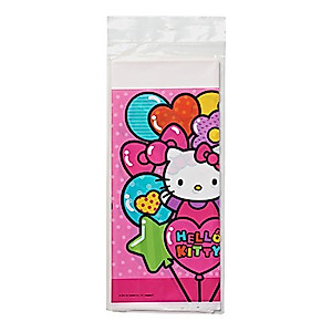 Amscan Adorable Hello Kitty Rainbow Table Cover, 54" x 96", Multi Color