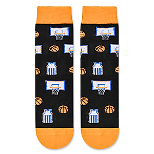 HAPPYPOP Gifts For Basketball Lovers Players, Basketball Gifts For Boys Girls Who Love Basketball, Funny Basketball Socks Kids Boys Girls