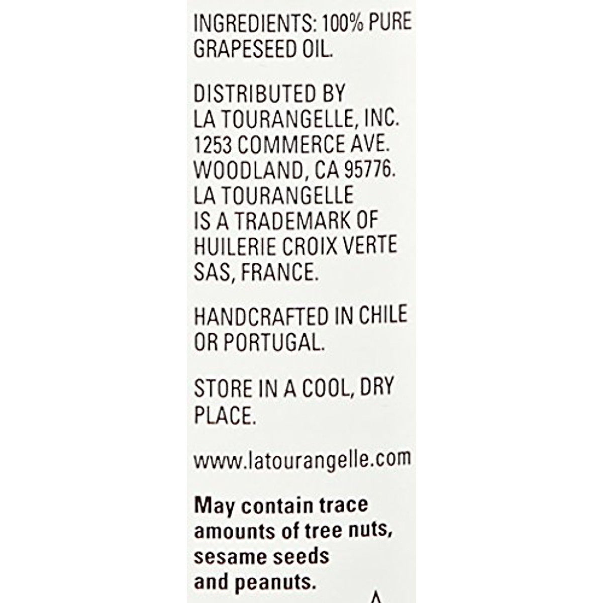 La Tourangelle, Expeller-Pressed Grapeseed Oil, High Heat Neutral Cooking Oil, Cast Iron Seasoning, Also Great for Skin, Hair, and DIY Beauty Recipes, 16.9 fl oz
