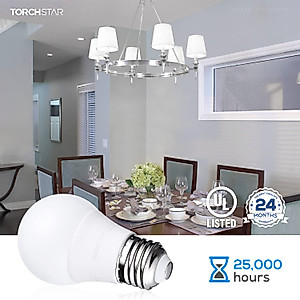 TORCHSTAR 5.5W A15 LED Bulbs 40 Watt Equivalent Dimmable, 5000K Daylight, E26 Medium Base, G45 Bulb Shape, LED Light Bulb for Ceiling Fan, UL listied, Pack of 6