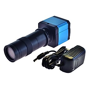 Microscope Accessories Kit for Adult Microscope Digital Eyepiece camera-14MP HDMI H_D USB Digital Industry Video Microscope Camera Set with 100X C-Mount Lens Accessory