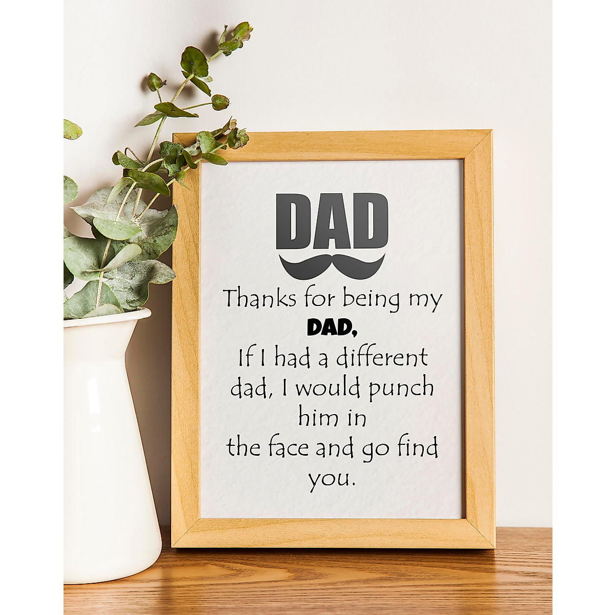 Thanks for being my DAD card - Fathers Day Card from Son, Daughter, Kids, Birthday Card - Size 5x7 inch Folded Card include Envelope, Sticker - Blank Inside - Funny, Unique & Romantic Card