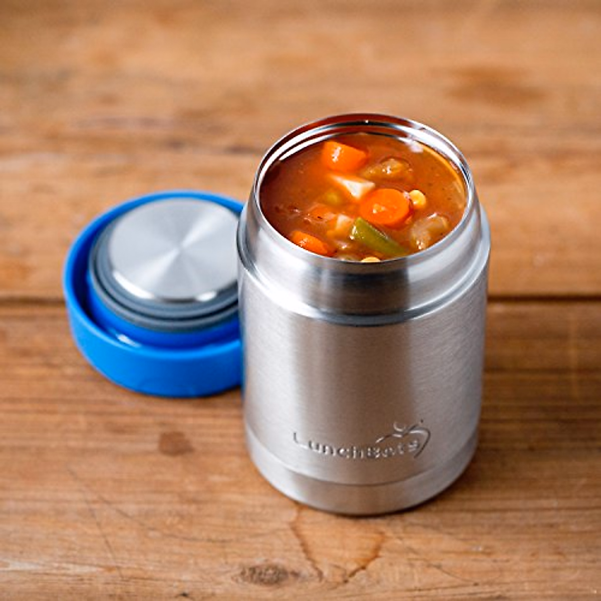 LunchBots 12oz Thermos Stainless Steel - Insulated Thermos - Keeps Food Hot or Cold for Hours - Leak-Proof Portable Thermal Food Jar is Ideal for Soup - 12 ounce - Royal
