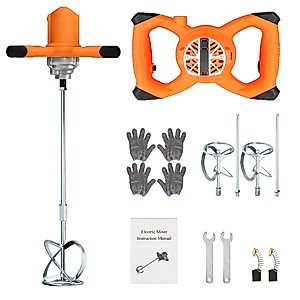 NorthSpoor Electric Handheld Cement Mixer, 2600W Electric Concrete Mixer with 6 Speed,110V Handheld Mud Mixer for Motar,Paint, Grout, Plaster, Thinset