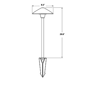 Arrownine Landscape Lighting Path Lights Low Voltage 12V AC/DC,Cast Aluminum Construction Replaceable G4 LED Bulb for Outdoor Pathway Lights,Walkway Garden Yard Driveway Lights 2-Pack Bronze Finish