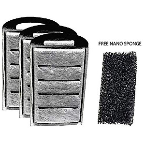 3 Pack Performance Replacement Cartridges: Fits Aquarium Masters Nano & Deep Blue Professional BioMaxX Nano Power Filter