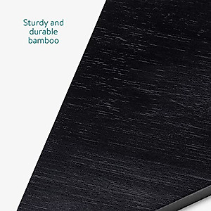 Navaris Bamboo Corner Shelf Unit - Free-Standing Corner Shelf Organizer for Kitchen Cabinet Cupboard Counter-Top Storage 11.8" x 11.8" x 5.9" - Black