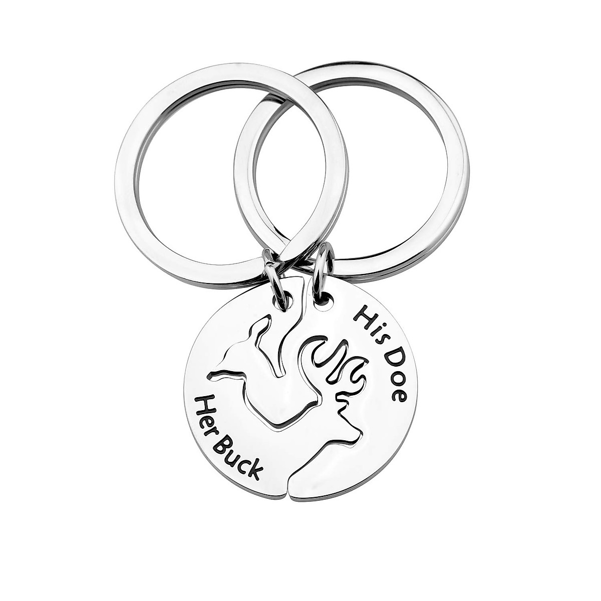 TGBJE Her Buck His Doe Keychain Set Couple Gift His and Hers Set Matching Keychains (Her Buck)