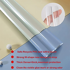 Baby proofing Edge Protector Strip,Clear Soft Silicone Corner Protectors with Upgraded Pre-Taped Strong Adhesive,6.6 FT Edge Guard for Furniture Against Sharp Corner for Cabinets,Tables,Drawers.
