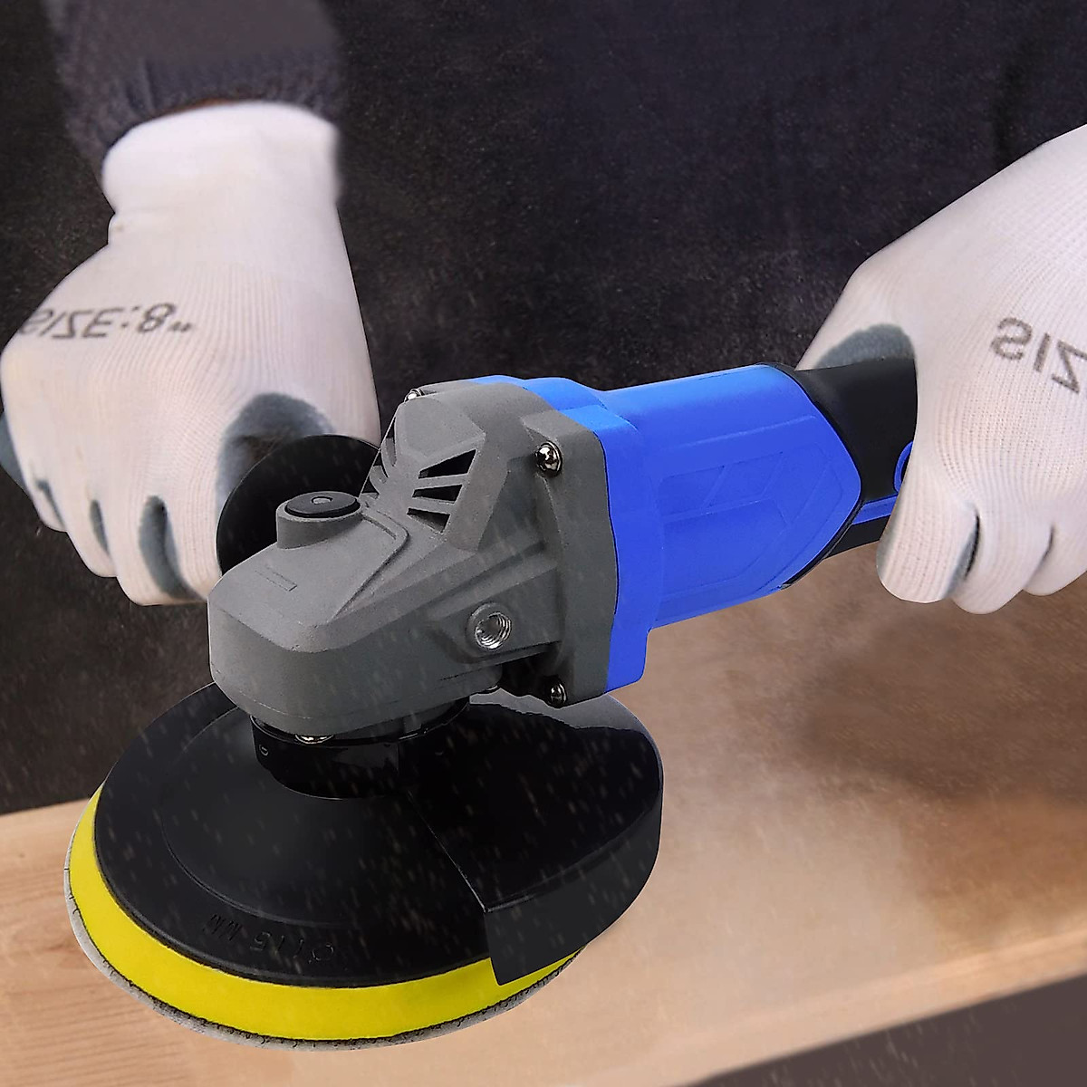 Cordless Angle Grinder,21V,Brushless Motor,10000 RPM, with 3.0Ah Lithium Battery, Charger,Cutting and Grinding Wheels,Flap Disc