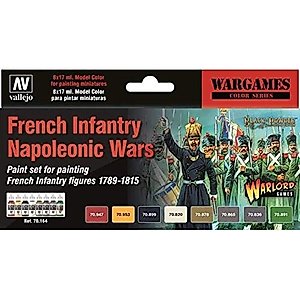 French Napoleonic Paint Set (8) (boxed Vallejo)