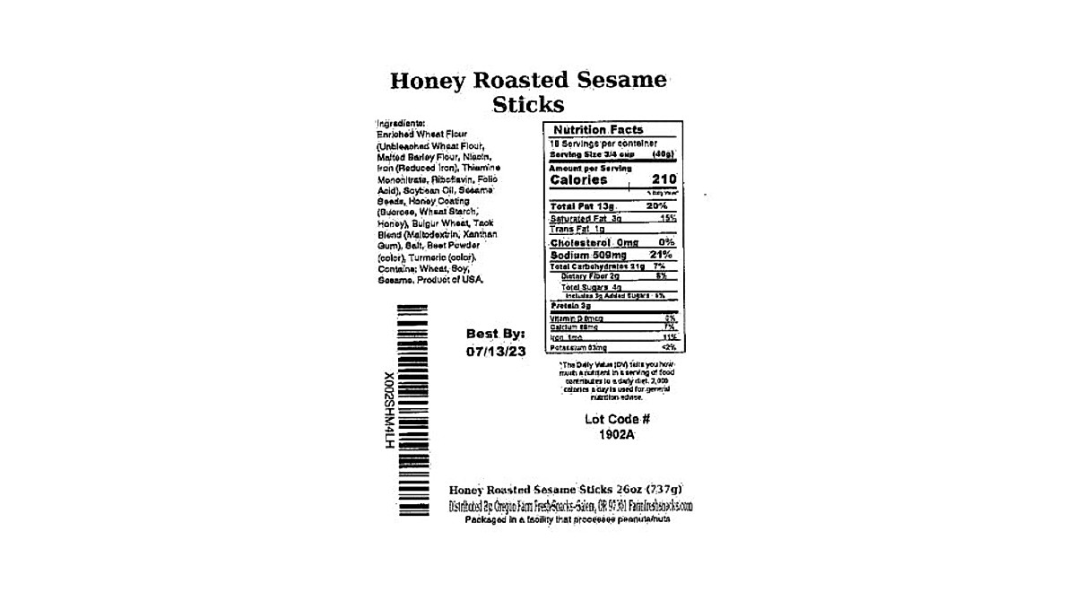 Oregon Farm Fresh Honey Roasted Sesame Sticks | Delicious Snack Mix