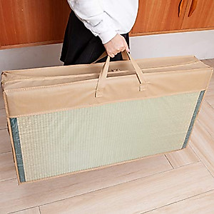 MustMat Japanese Floor Mattress Foldable Tatami Mats Folding Tatami Futon Mattress Rush Grass Floor Bed 35.4"x78.7"x1.2"(2 Piece Set)