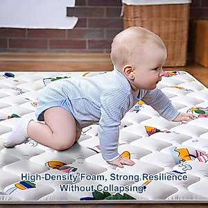 Vibe bear Baby Play Mat 79" X 71", Thicker Foam One-Piece Crawling Mat, Extra Large Anti- Slip Crawling Mat Activity Playmats for Babies,Toddlers, Infants, Play & Tummy Time