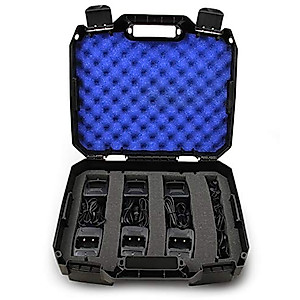 Casematix Customizable 2 Way Radio Case Fits Walkie Talkies and CB Radios Compatible with Arcshell , Baofeng , Midland , Motorola Talkabout , Retevis and Uniden and More