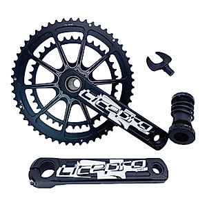 BESSTUUP Lightweight Bicycle Crankset, Bike Chainset 170mm Crank Arm 130BCD Chainring Chainwheel for Mountian Road Bicycle Component Part
