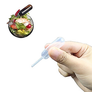 Zehhe 50Pcs 4ml Clear Plastic Transfer Liquid Dropper Pasteur Pipettes